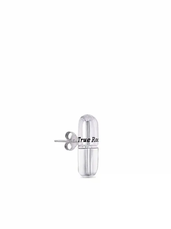 TRUE ROCKS Pill Stud Earring - Silver