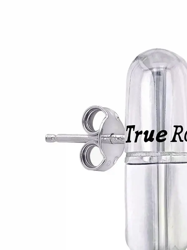 TRUE ROCKS Pill Stud Earring - Silver