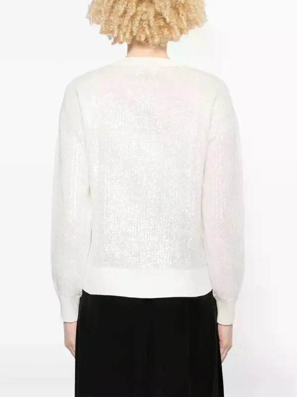 P.a.r.o.s.h Sequined Crew Neck Cardigan