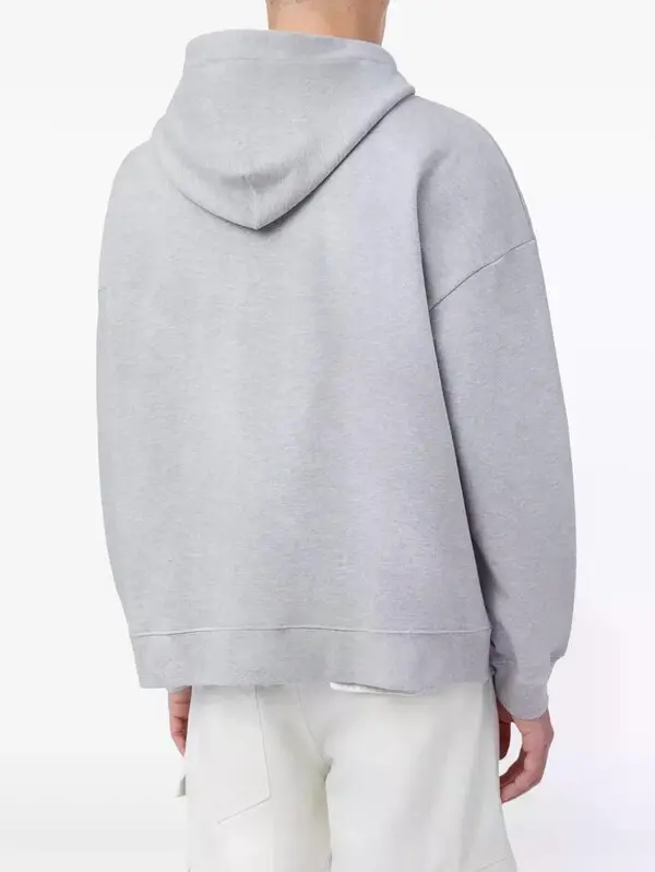 Gcds Logo-print Cotton Blend Hoodie - Grey