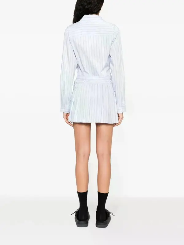 AMBUSH Striped Cotton-blend Shirtdress