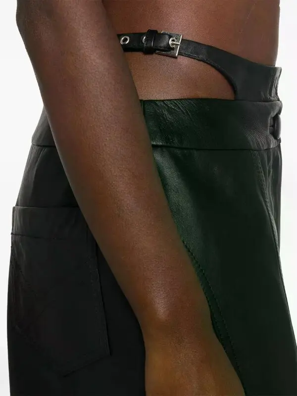 MITILIANE COUTURE Leather Bikini-style Mini Skirt