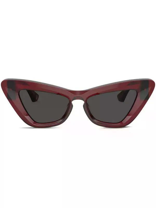 Burberry Rose Monogram Cat-eye Sunglasses - Red