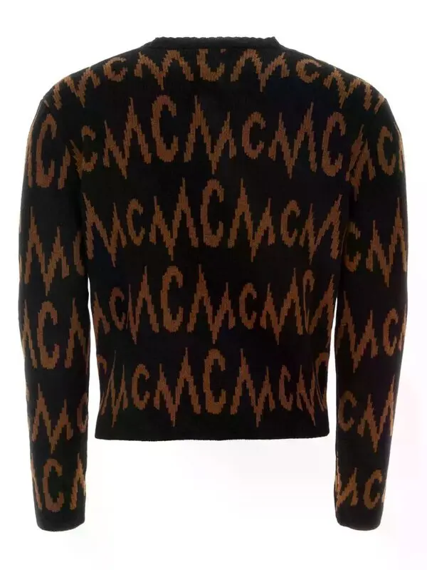 Mcm Intarsia-knit Logo Cardigan