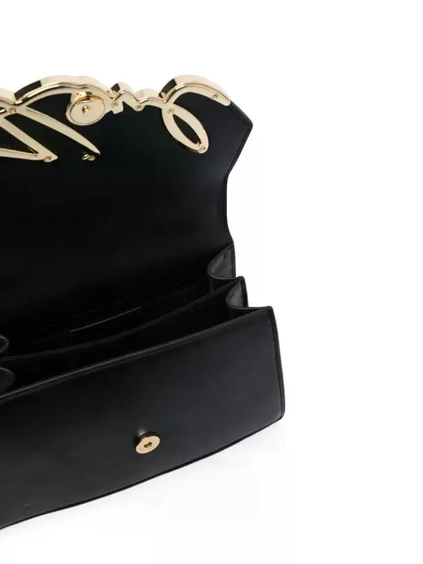Karl Lagerfeld Medium Signature Leather Cross Body Bag