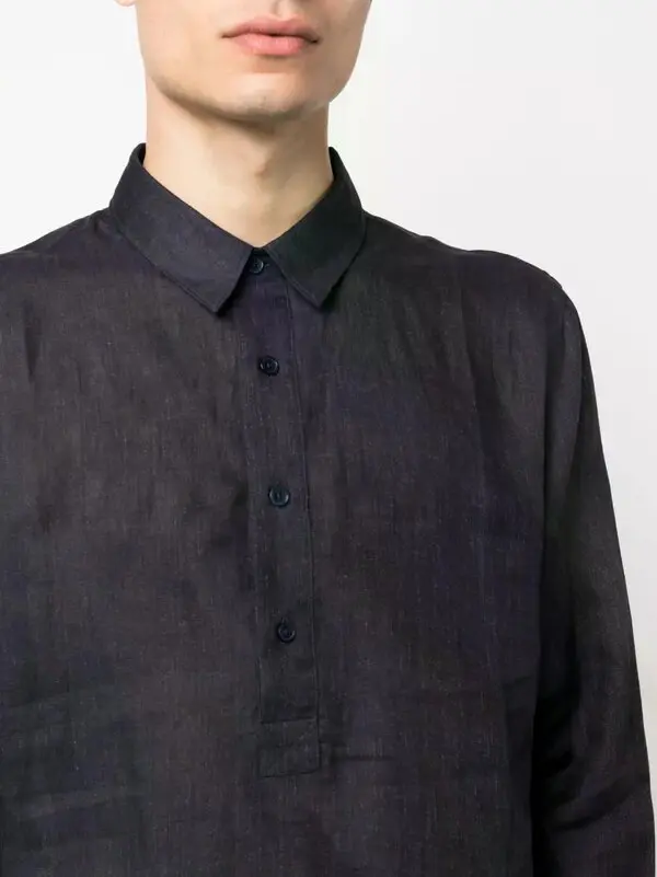 Orlebar Brown Long-sleeve Linen Shirt - Blue