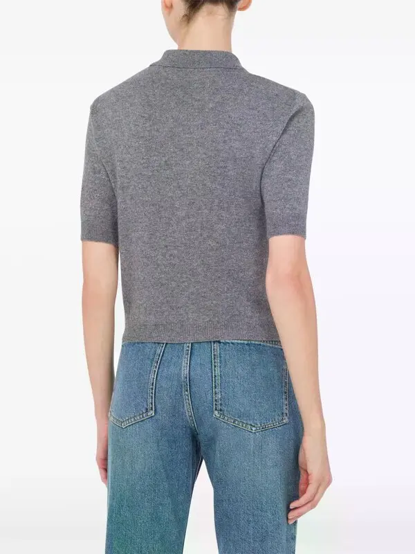 Moschino Embroidered Polo Shirt - Grey