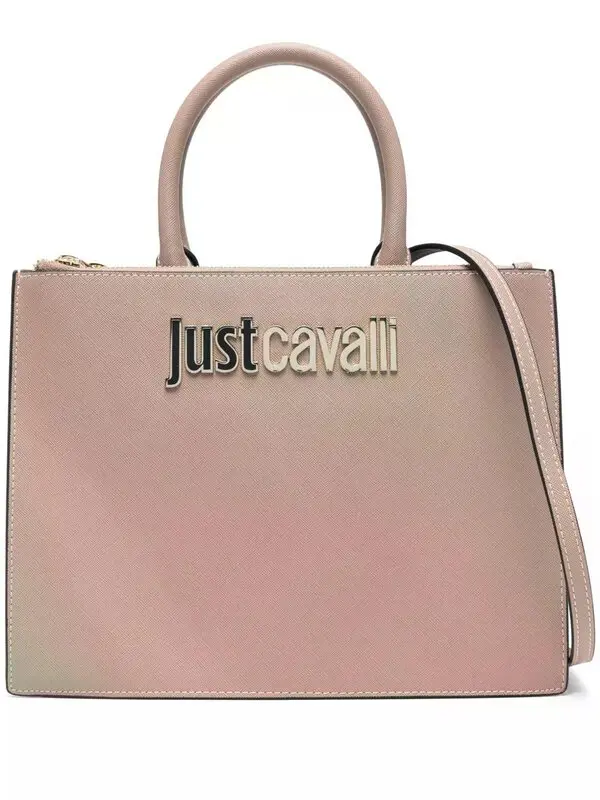 Just Cavalli Logo Lettering Tote Bag - Neutrals