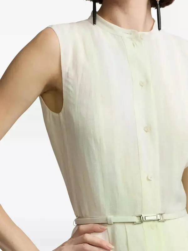 Ralph Lauren Pleated Belted Midi Dress - Neutrals