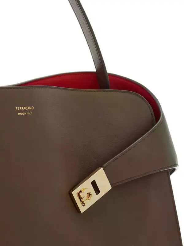 FERRAGAMO Hug Soft Medium Shoulder Bag - Brown