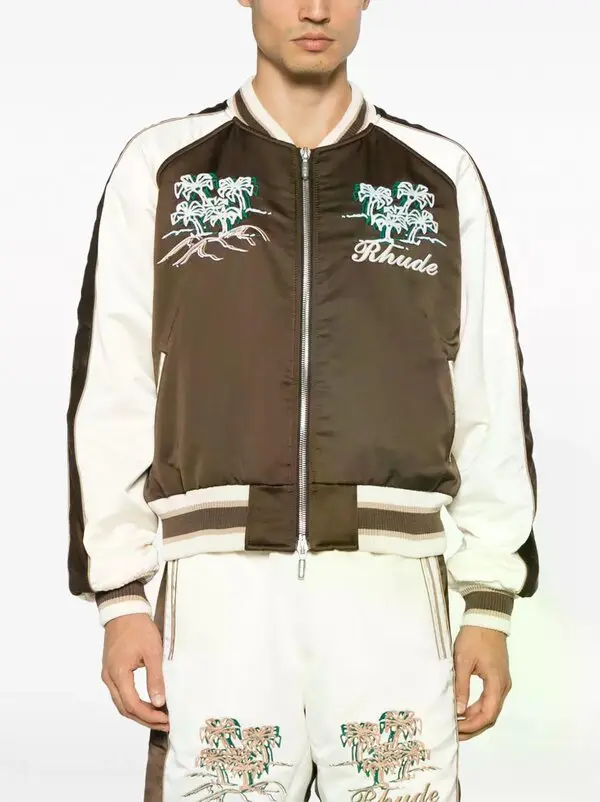 Rhude Souvenir Embroidered Bomber Jacket