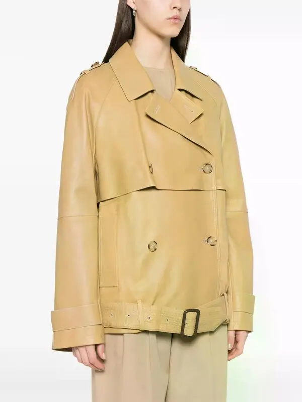 TOTEME Leather Double-breasted Jacket