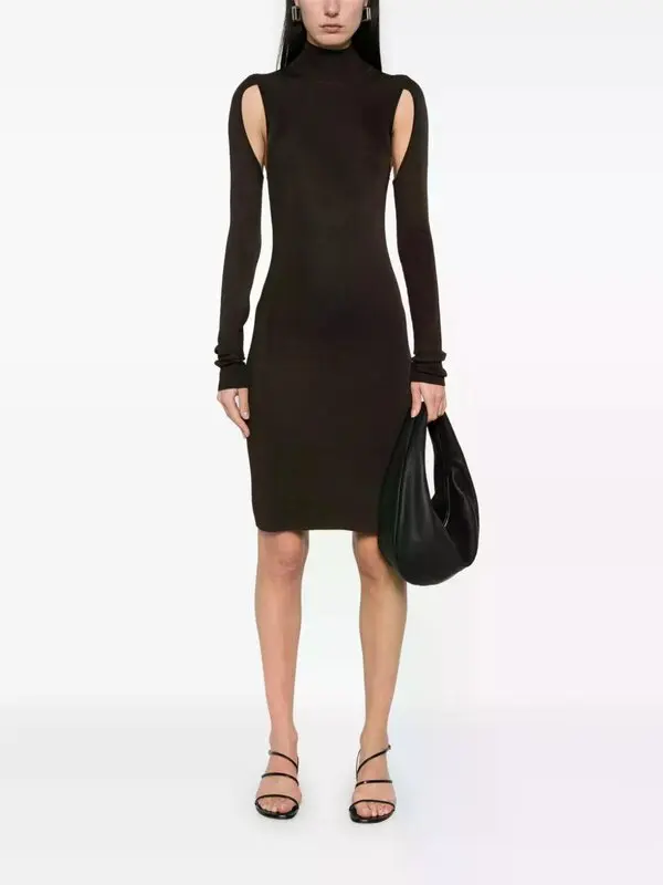 Helmut Lang Air Midi Dress - Brown