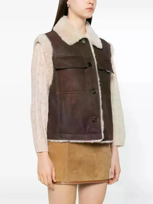 Brunello Cucinelli Shearling Collar Gilet
