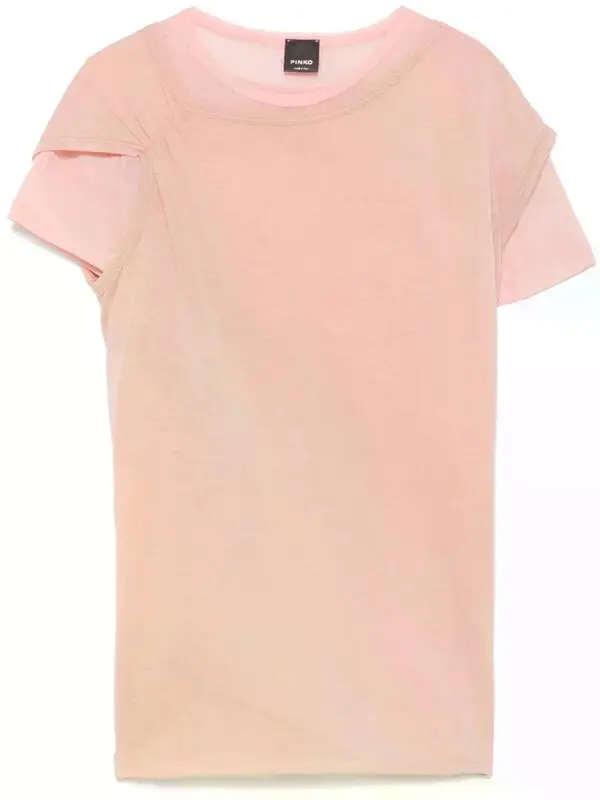 Pinko Ruched Crew Neck Short Sleeve T-shirt