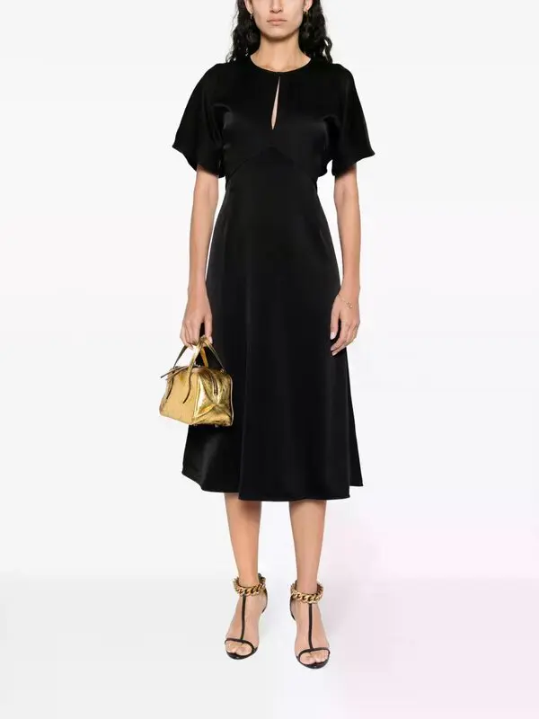 Michael Kors Flared Satin Midi Dress