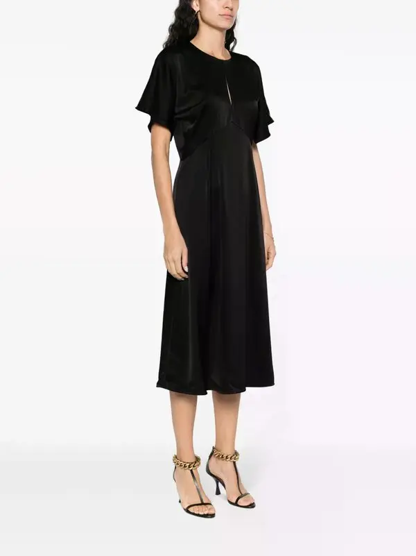 Michael Kors Flared Satin Midi Dress