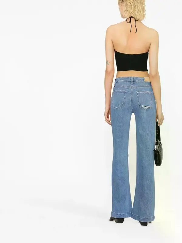 Paige Distressed Straight-leg Jeans