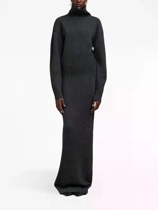 AMI Paris Elbow Patch Knitted Maxi Dress
