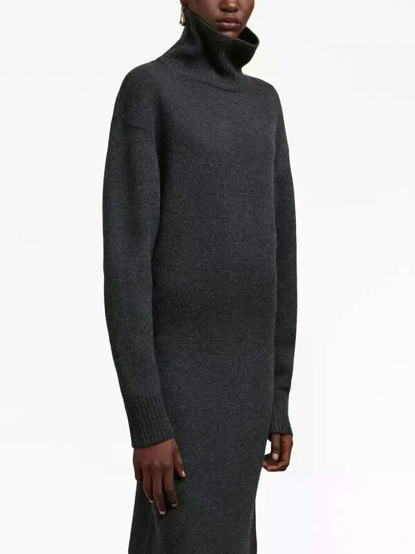 AMI Paris Elbow Patch Knitted Maxi Dress