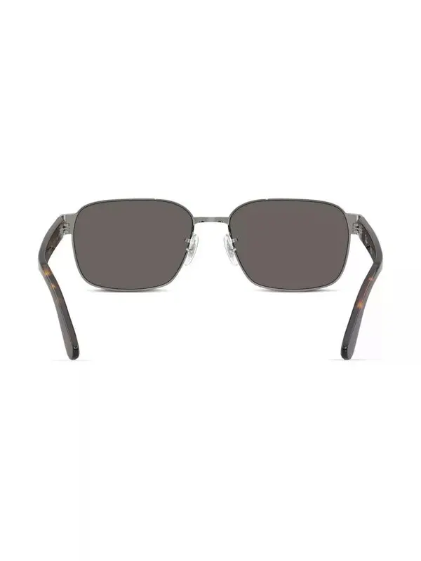 Ray-ban Tone Metal Square Frame Sunglasses With Logo Detail - Silver