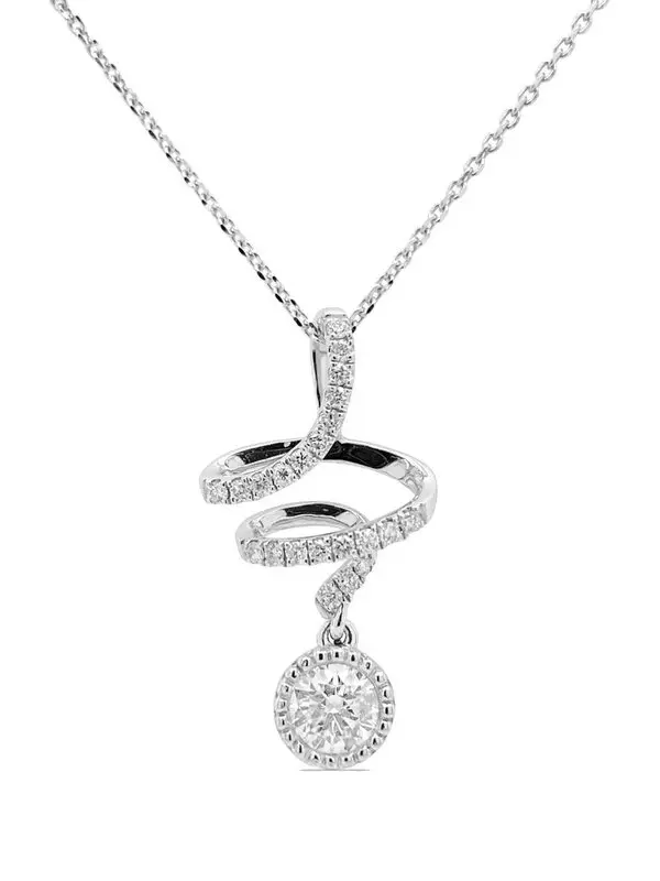 HYT JEWELRY 18kt White Gold Diamond Pendant Necklace - Silver
