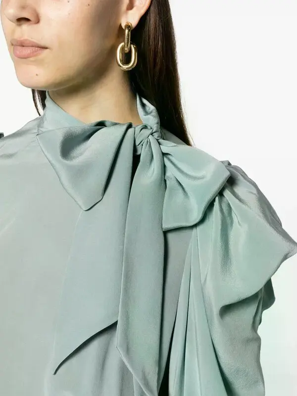 Ulla Johnson Gathered-tie Neck Silk Blouse
