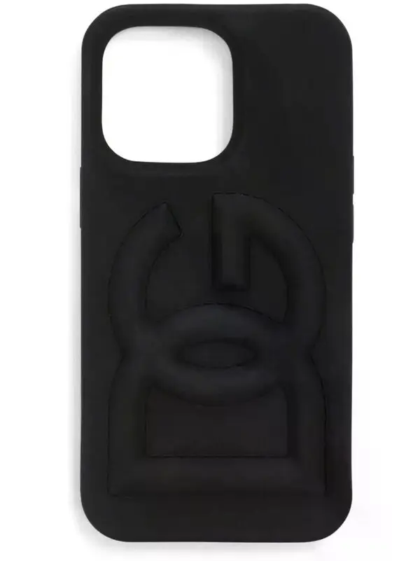Dolce & Gabbana Logo-embossed Iphone 14 Pro Case - Black