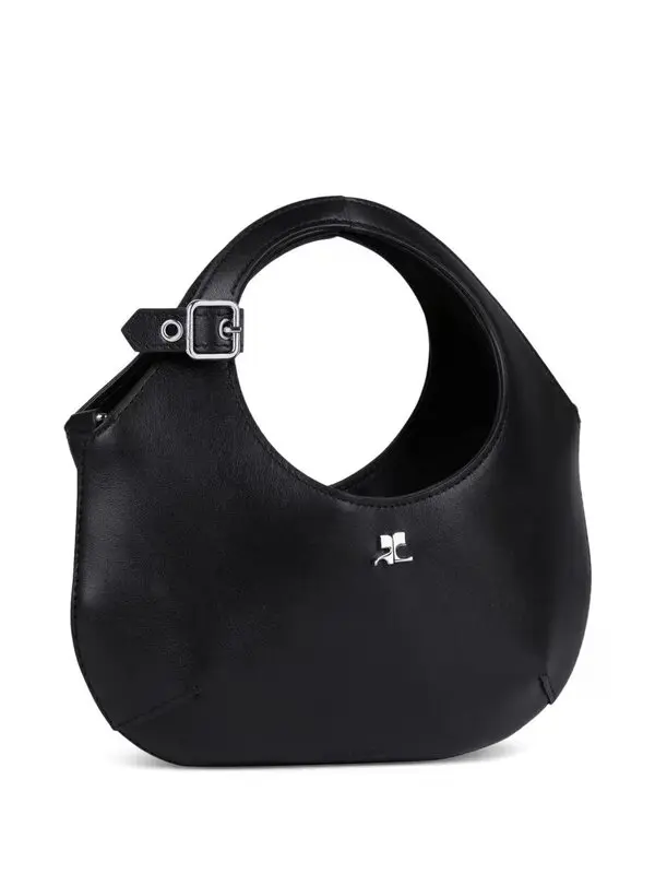 COURREGES Mini Holy Leather Tote Bag - Black