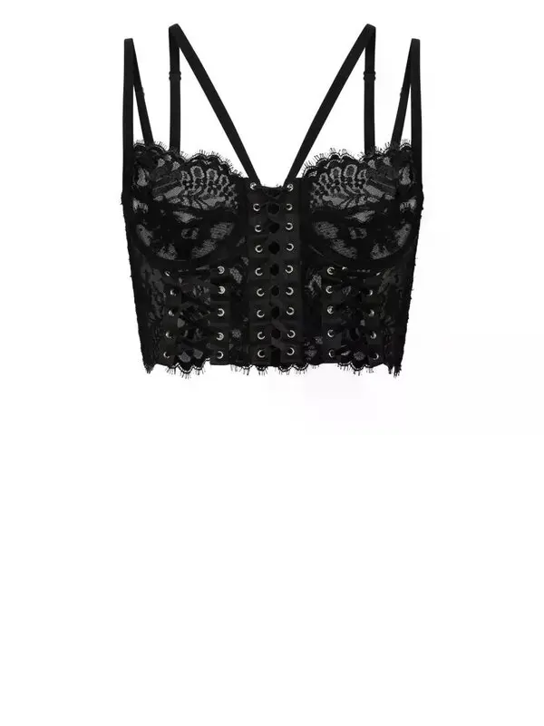 Dolce & Gabbana Lace-detailed Multi-strap Corset - Black