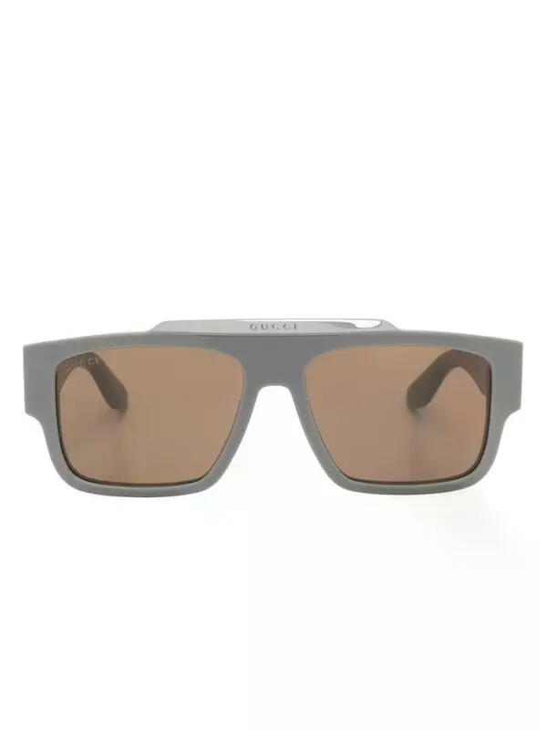 Gucci Acetate Square-frame Sunglasses - Grey