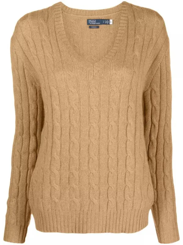 Polo Ralph Lauren Cable Knit Cashmere Jumper - Neutrals