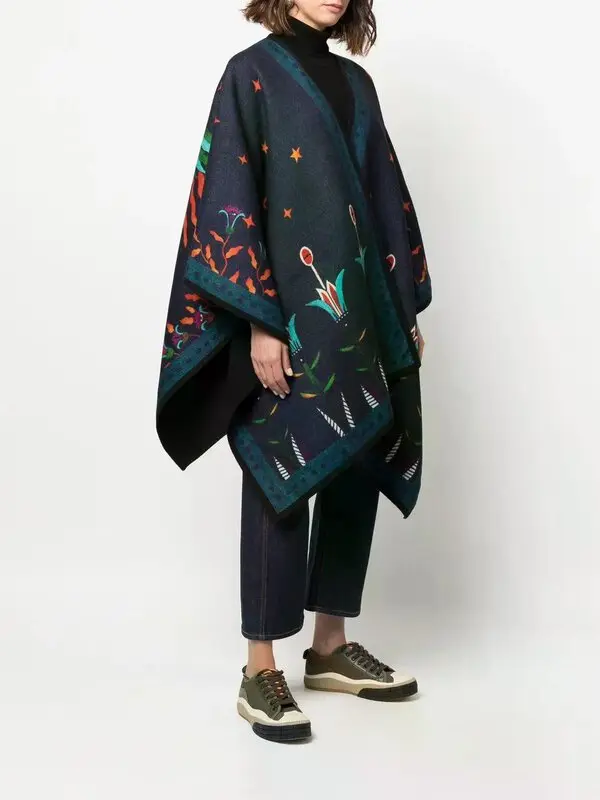 La DoubleJ Graphic-print Poncho