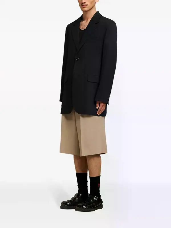 AMI Paris Single-breasted Virgin Wool Blazer - Black