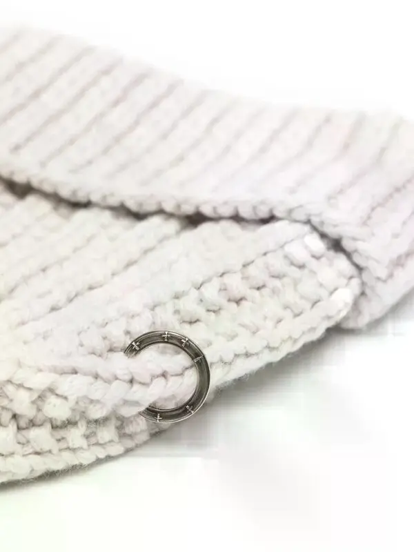 Werkstatt:München Ribbed Cashmere Beanie With Ring Detail
