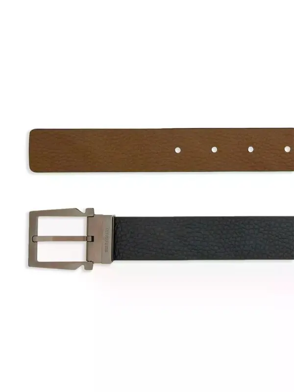 FERRAGAMO Reversible Leather Belt - Brown