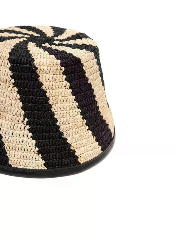 Jacquemus Striped Woven Bucket Hat