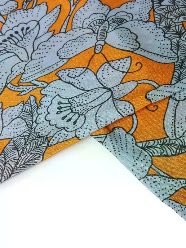 La DoubleJ Lilium Zafferano-print Tablecloth - Orange