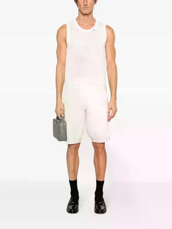 Gcds Waffle-knit Sleeveless Jumper