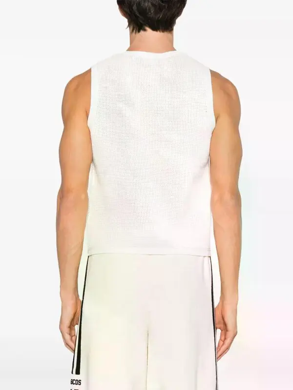 Gcds Waffle-knit Sleeveless Jumper