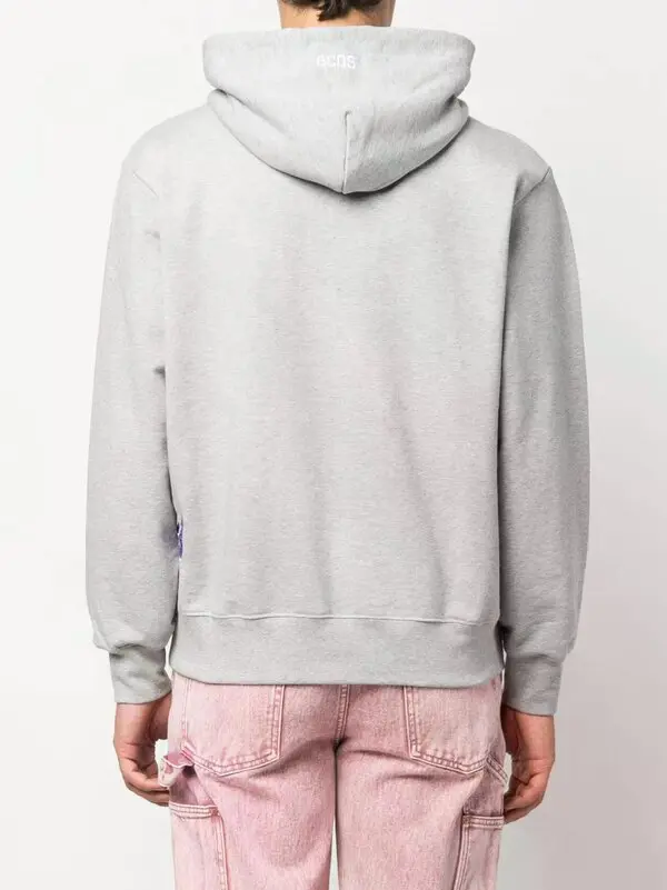 Gcds Logo-embroidered Cotton Hoodie