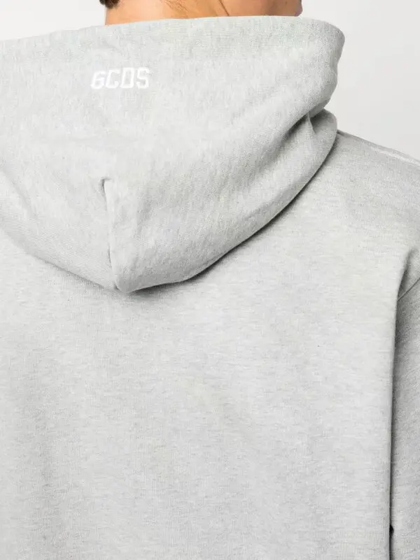 Gcds Logo-embroidered Cotton Hoodie