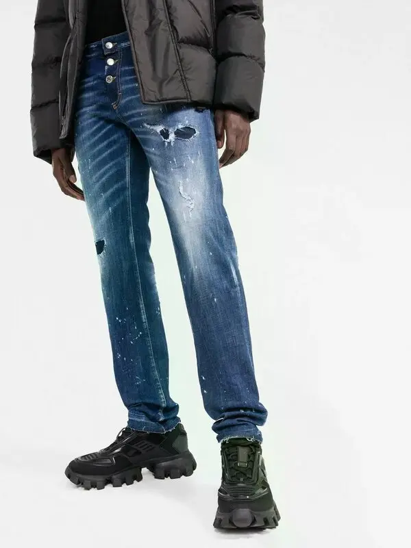 Dsquared2 Distressed Paint Splattered Jeans