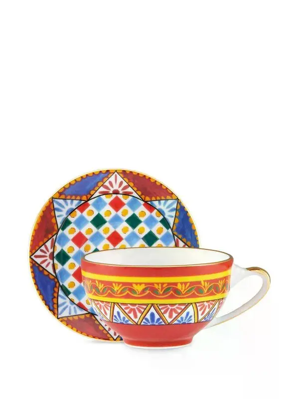Dolce & Gabbana Carretto Siciliano Espresso Set - Red