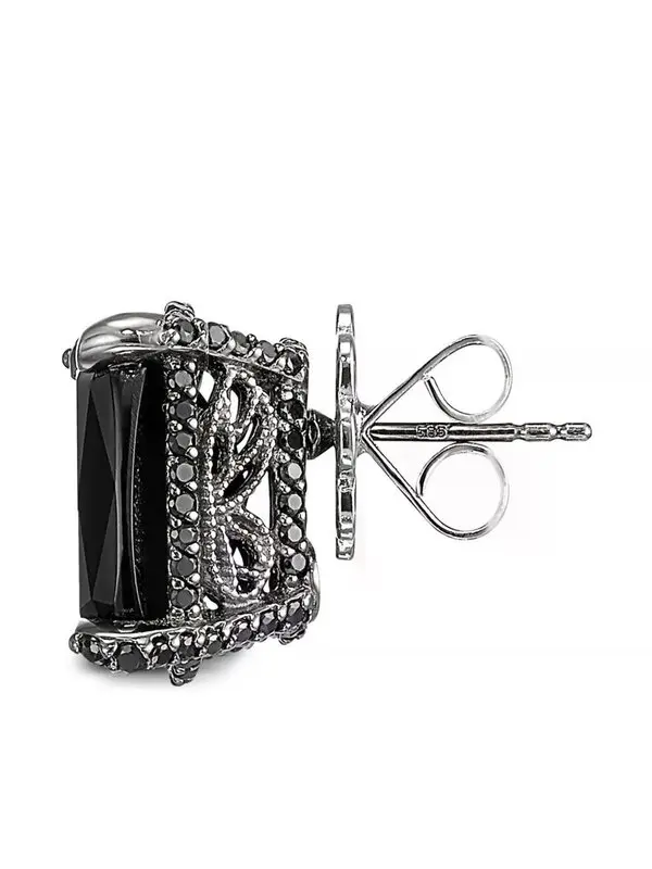 ANABELA CHAN 18kt White Gold Wing Diamond Earrings
