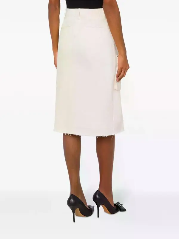 Moschino Asymmetric Cargo Denim Skirt