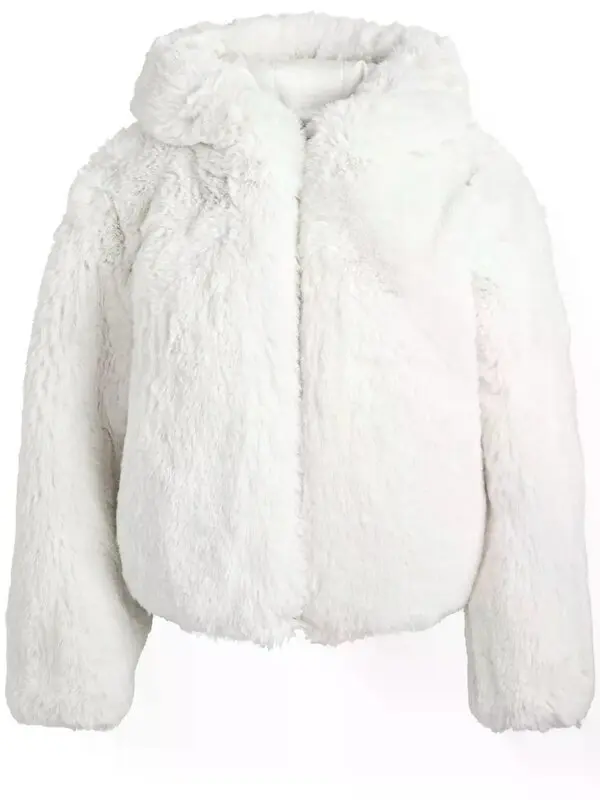 Alice + Olivia Faux-fur Hooded Jacket - Neutrals