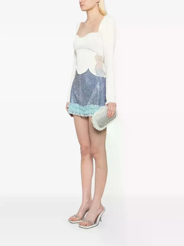 SELF-PORTRAIT Crystal Lace-detail Clutch Bag