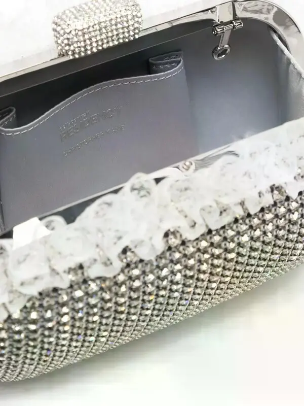 SELF-PORTRAIT Crystal Lace-detail Clutch Bag