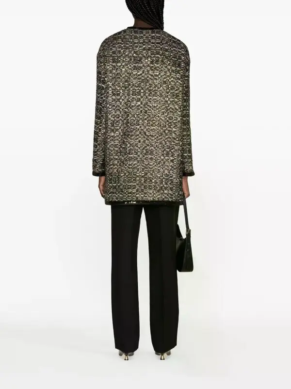 Giambattista Valli Metallic-thread Tweed Midi Coat